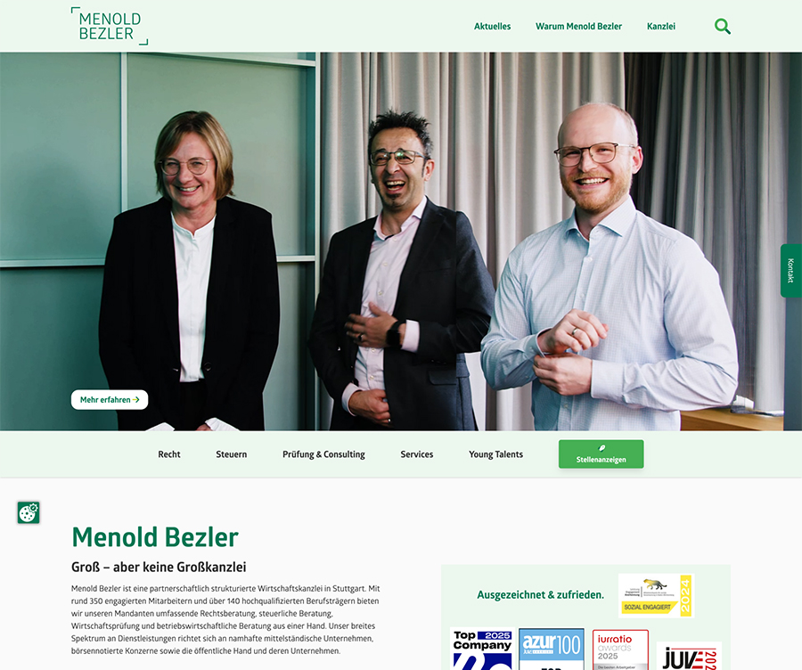 Neue Karriereseite für Menold Bezler: Modern, intuitiv und ...